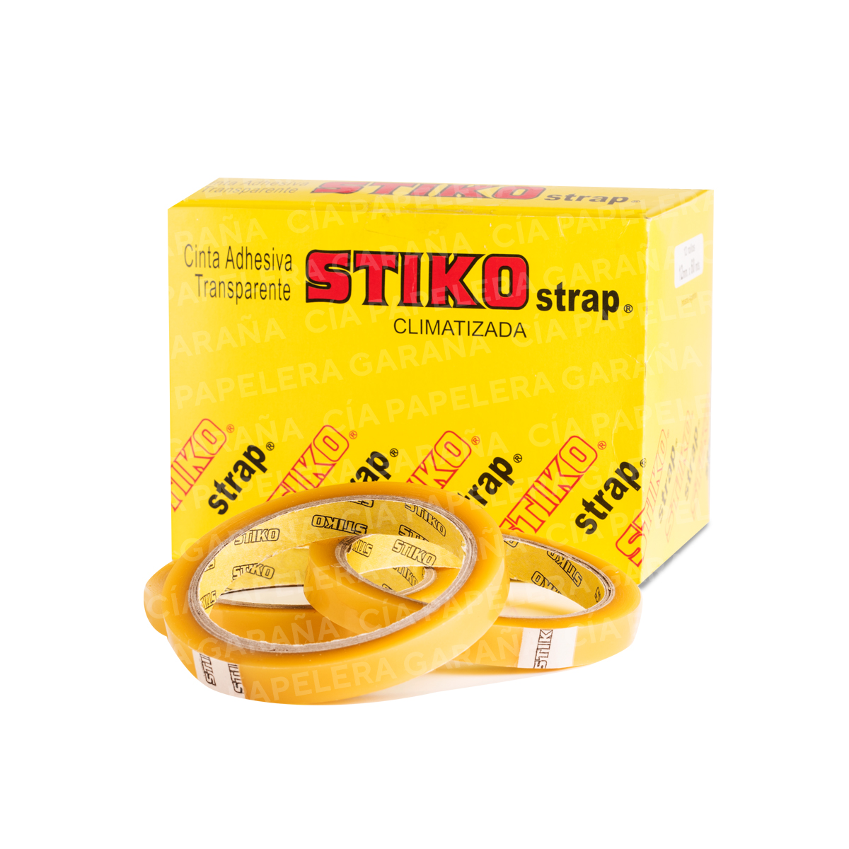 Cinta Adhesiva Sticko Strap 12mm x 60M – Garaña Papelera